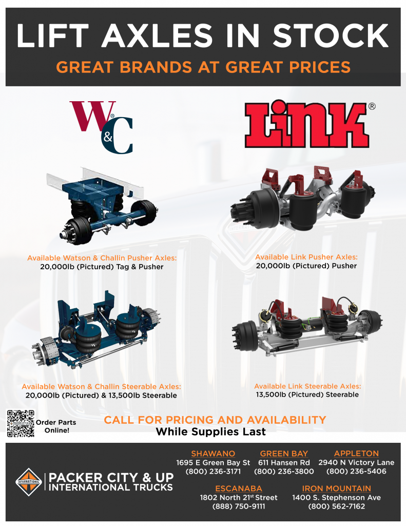 Lift Axle Flyer - Packer City & UP International Trucks